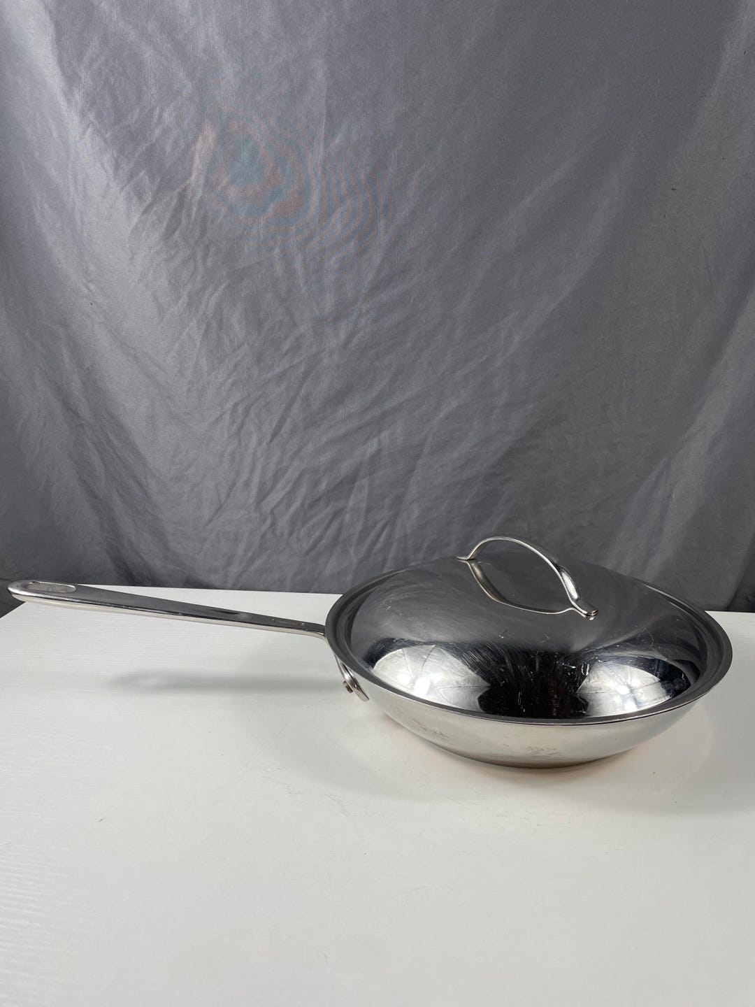 Emeril 10" 3 Qt Saute Skillet Frying Pan Lid Copper Core Stainless ...