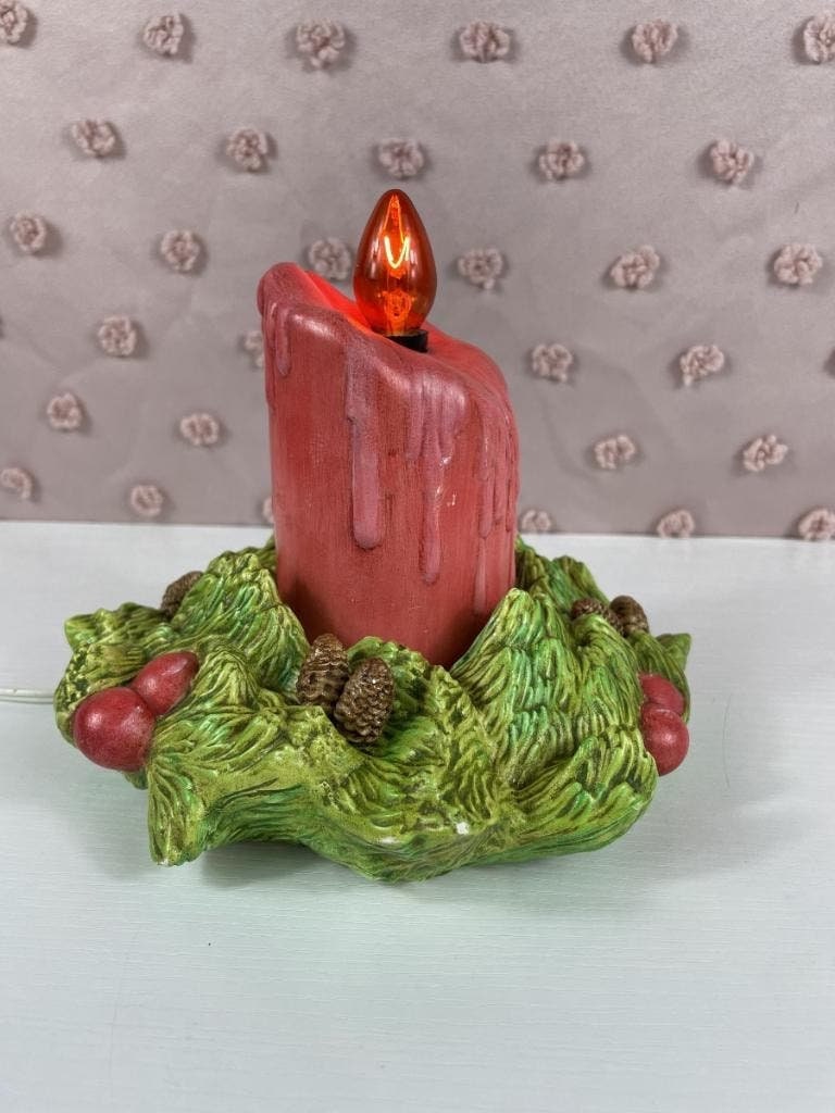 TAMPA BAY Mold Company Ceramic Christmas Candle Vintage - Etsy