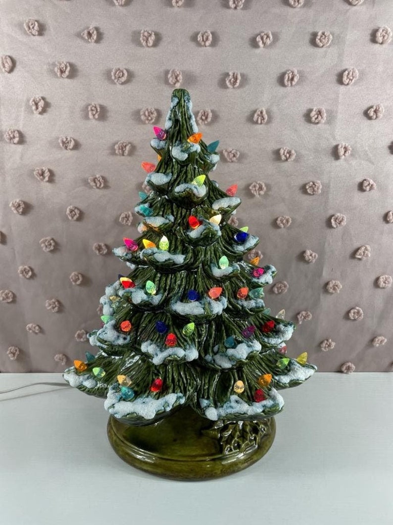 Vintage Ceramic Light up Christmas Tree - Etsy