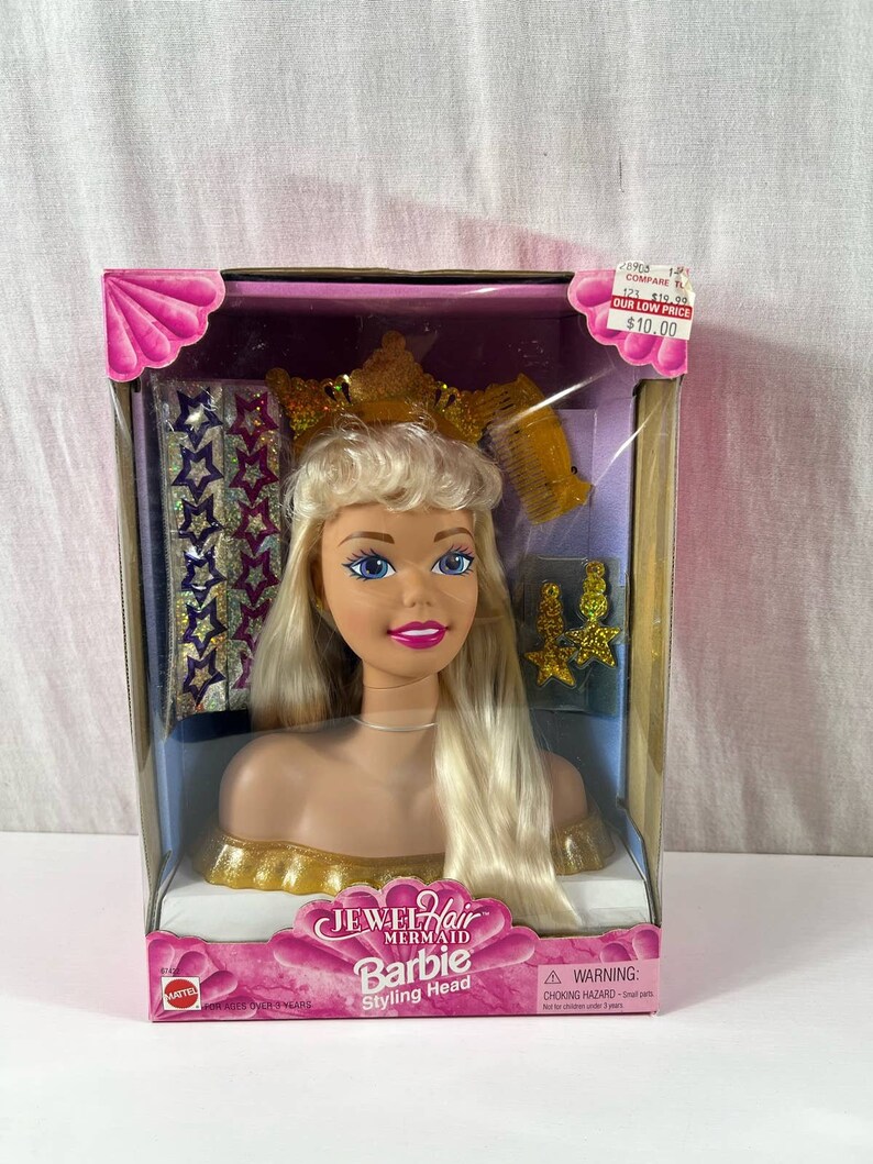 1995 Jewel Hair Mermaid Barbie Styling Head - Etsy
