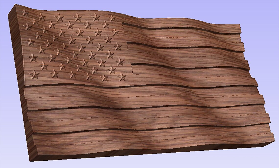 Wavy Flag STL Model - Etsy