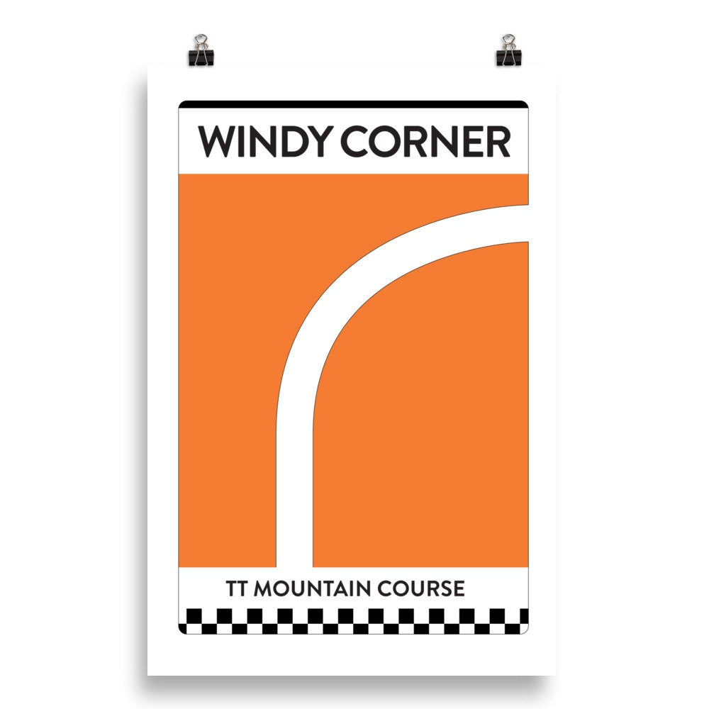 IOM Mountain Course Windy Corner Track Circuit Road Racing Poster - Etsy