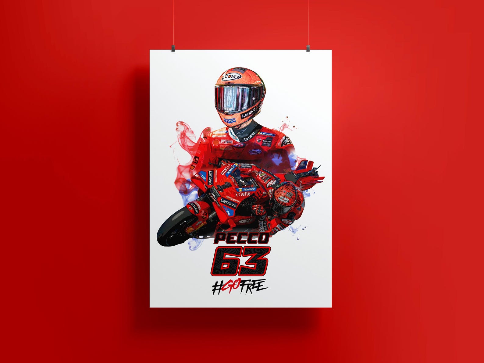 Pecco Francesco Bagnaia Ducati Motogp Racing Poster - Etsy