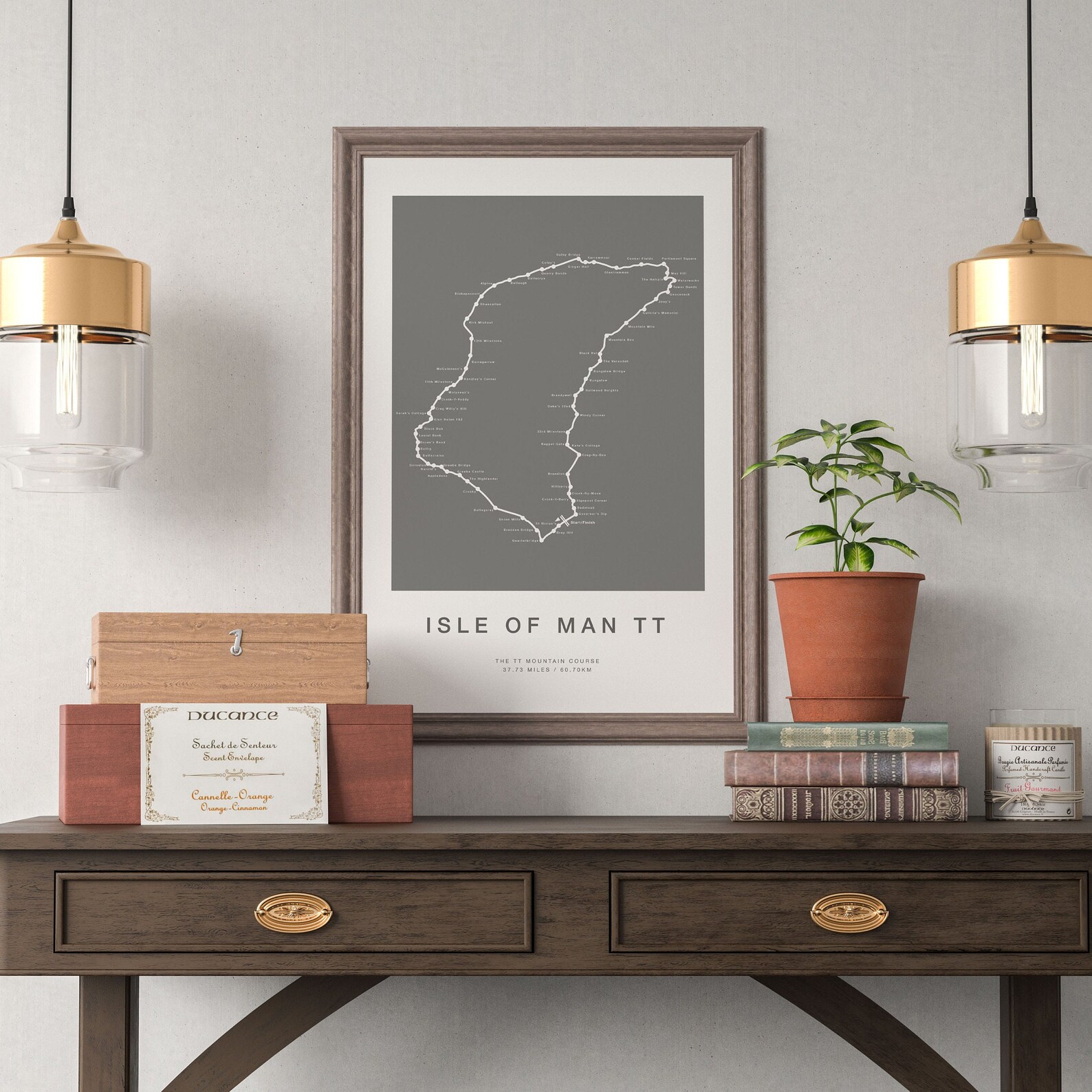 Isle of Man TT Track Circuit Map Road Racing Poster Dark - Etsy