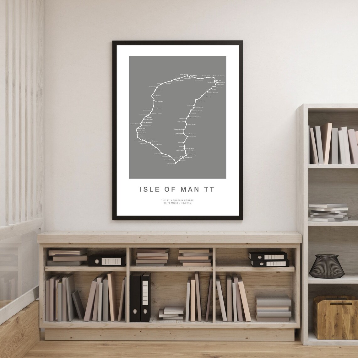 Isle of Man TT Track Circuit Map Road Racing Poster Dark - Etsy