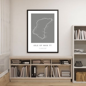 Isle of Man TT Track Circuit Map Road Racing Poster Dark - Etsy