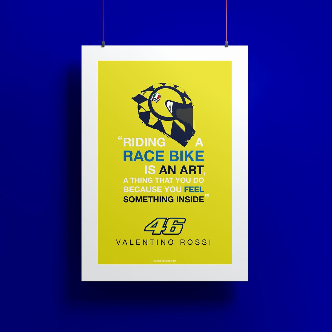 Valentino Rossi Quote Motogp Road Racing Poster - Etsy