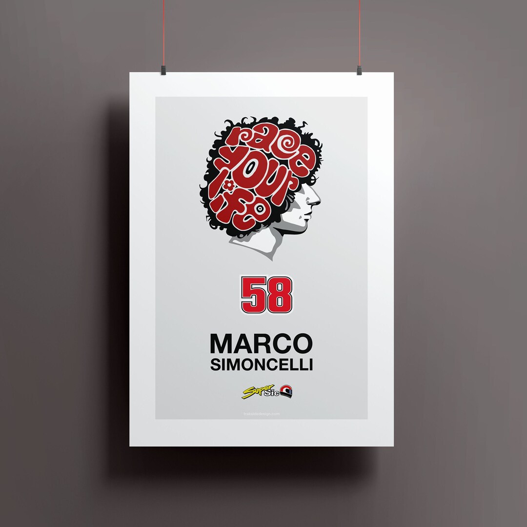 Marco Simoncelli Quote Race Your Life Motogp Racing Poster - Etsy