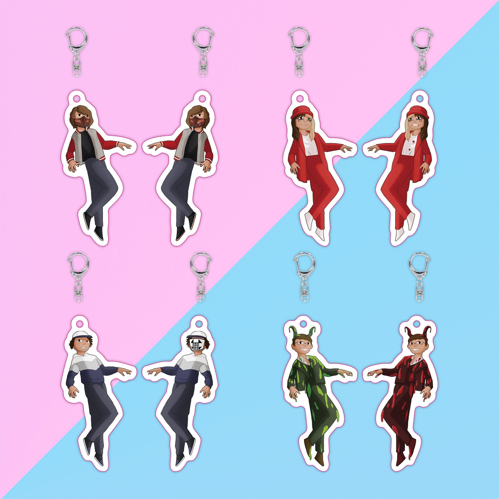 Generation Loss Keychains Ranboo Sneegsnag Slimecicle - Etsy