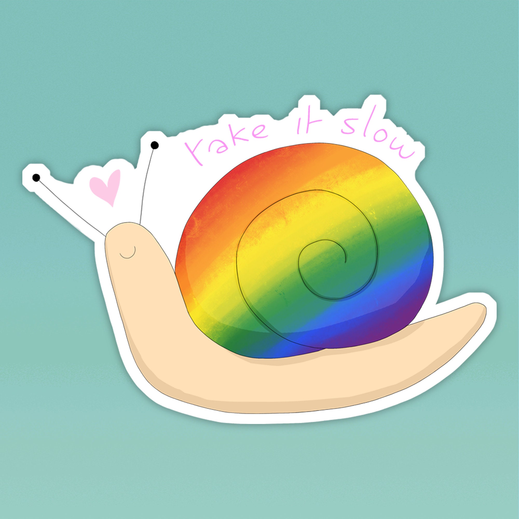 Snails Pride Stickers LGBTQ, Gay, Lesbian, Non-binary, Rainbow ...