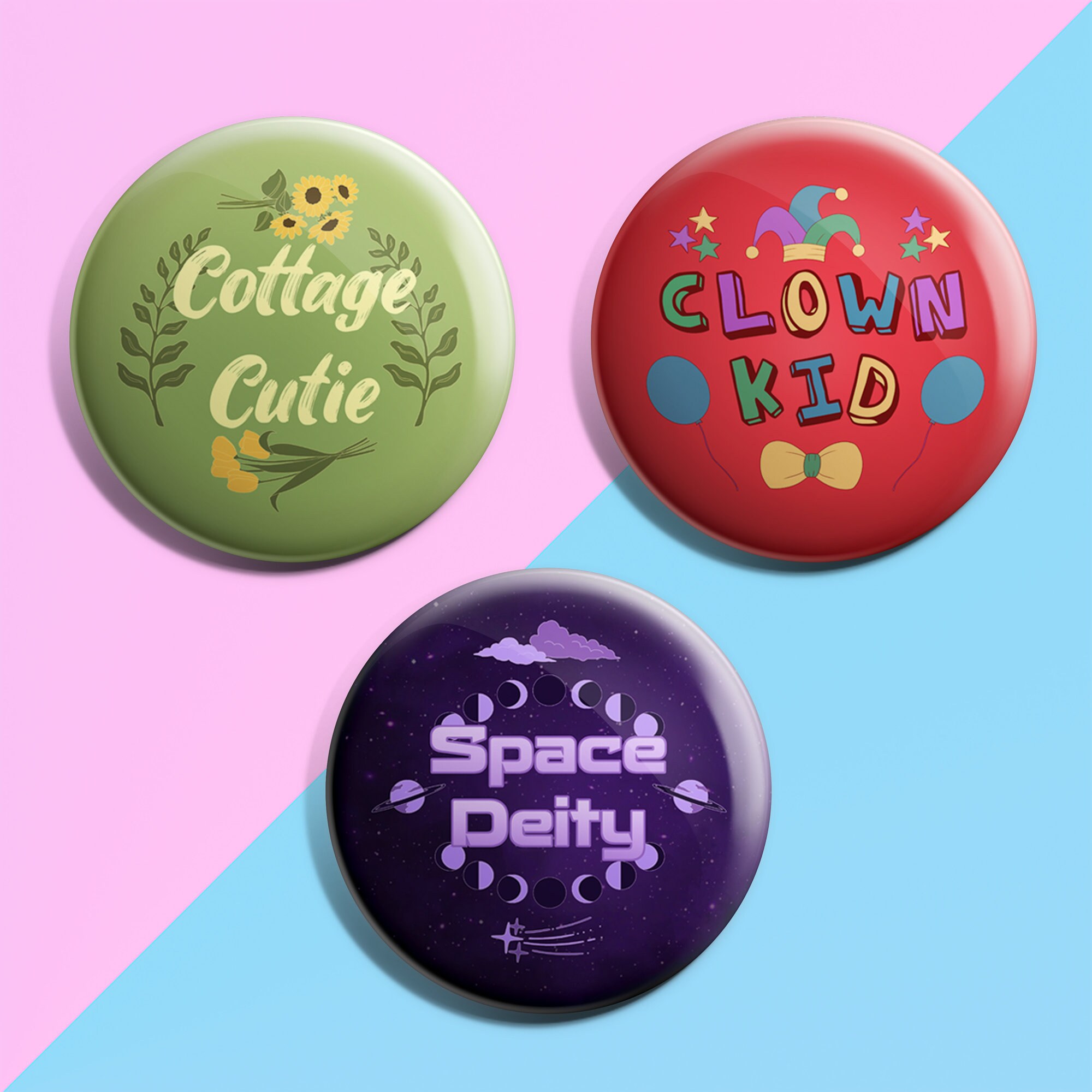 Aesthetic Badges Cottagecore Clowncore Spacecore Kidcore - Etsy UK