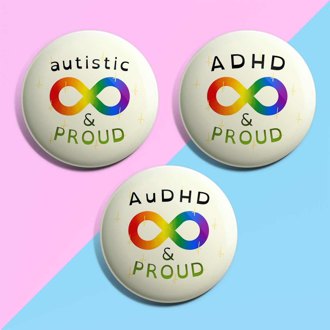 Neurodivergent Pride Badges Autism ADHD Audhd Autistic - Etsy