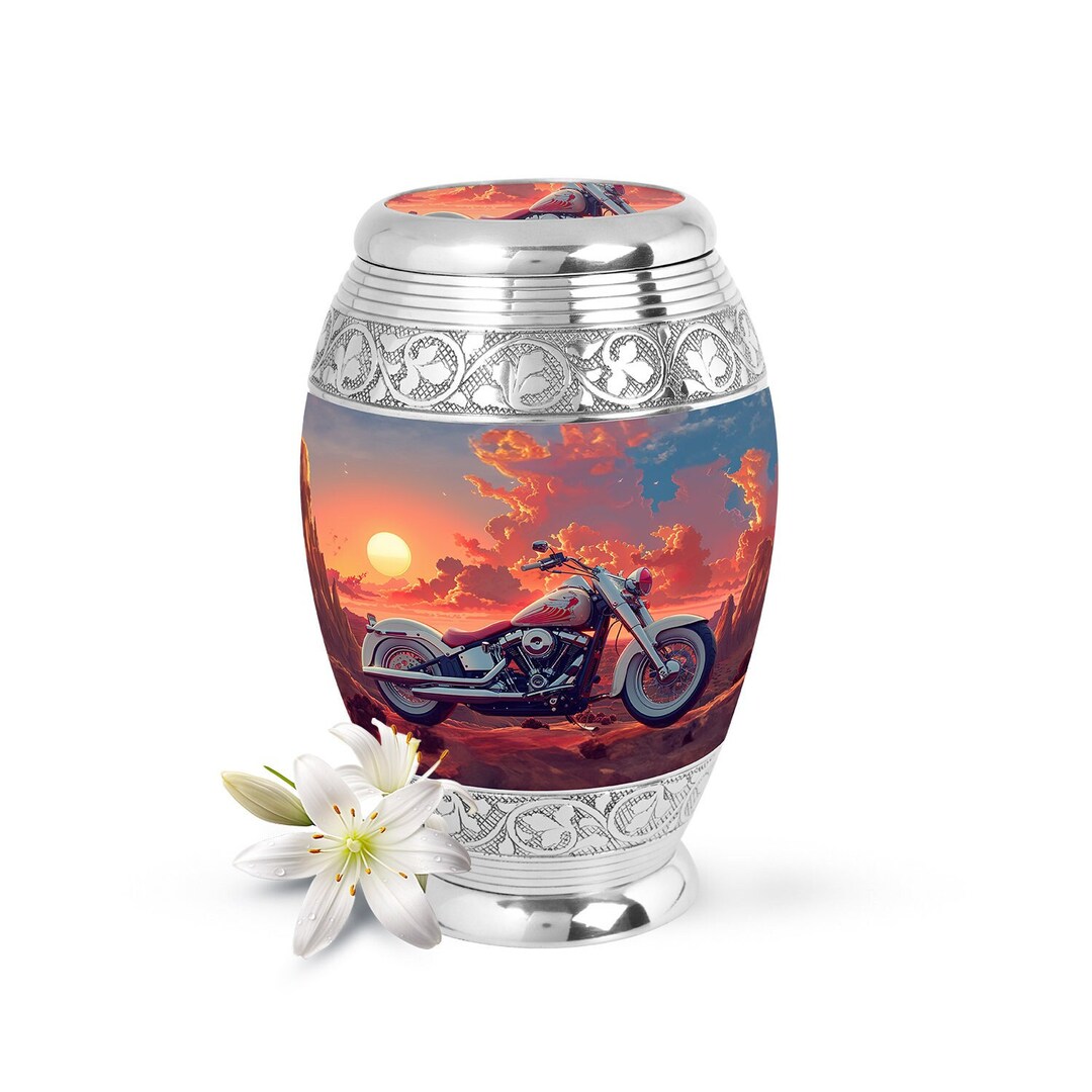 Personalized Motorcycle Memorial Urn for Human Ashes - Decorative ...
