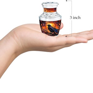 Raven Cremation Urn for Human Ashes-artistic Large Aluminum Urn for ...