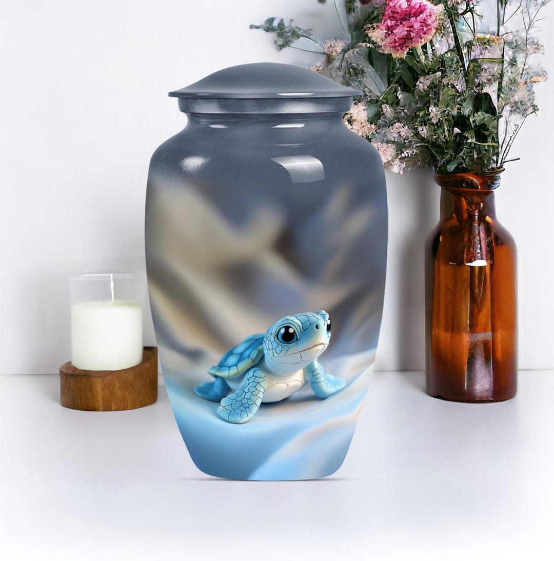 Turtle Urn - Decorative Mini Urn, Urns for Ashes for Mom, Elegant ...