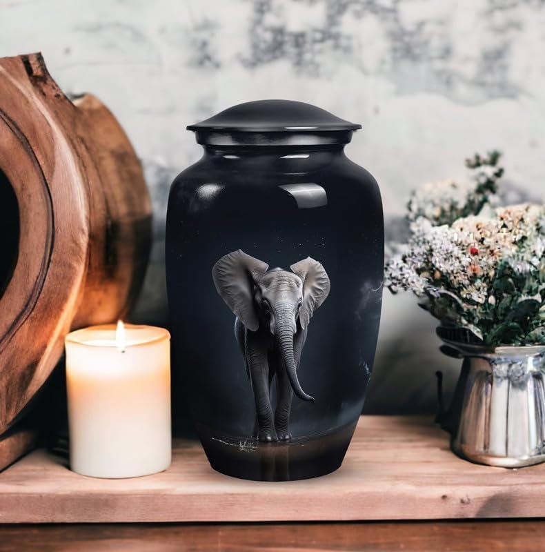 Elephant Urn, Memorial Urn for Human Ashes, Decorative Keepsake Urn ...