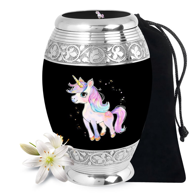 Unicorn Keepsake Urn for Ashes Unique Memorial Urn, Decorative and ...