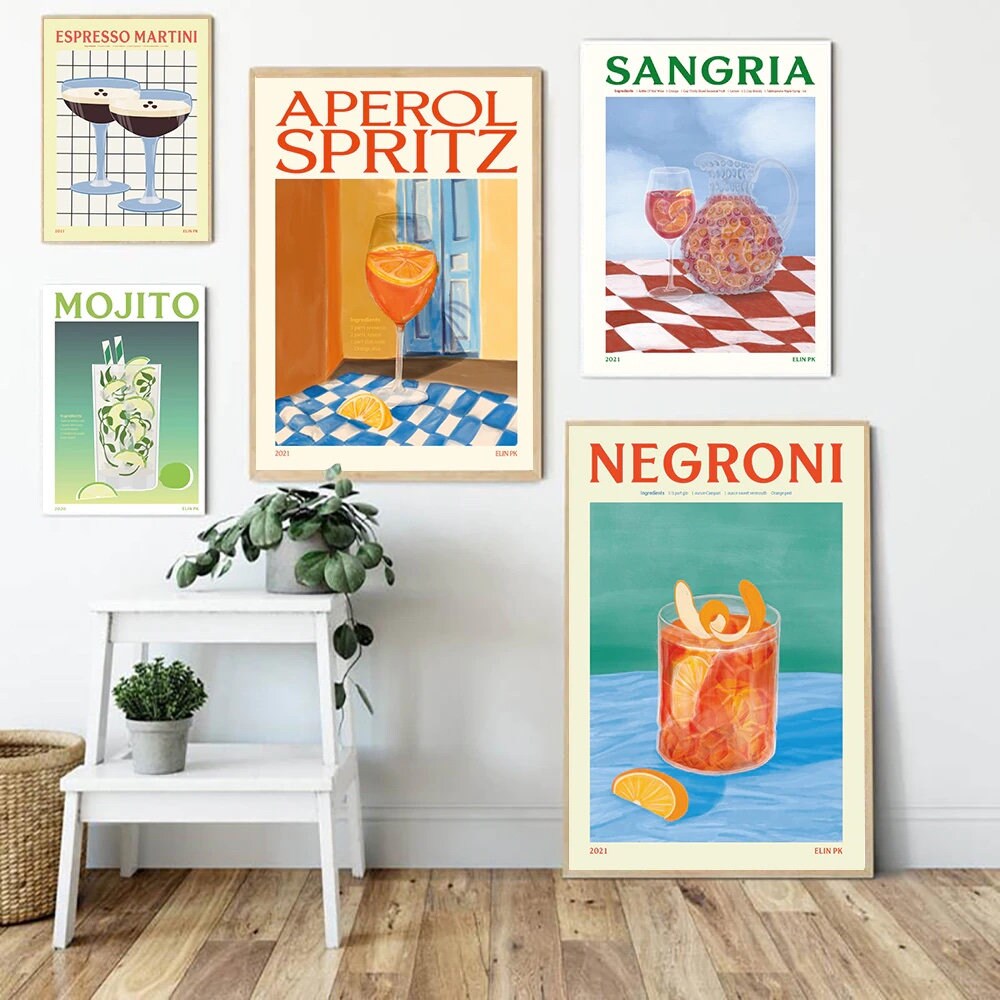 Cocktail Drink Wall Art Cocktail Wall Prints for Home or - Etsy