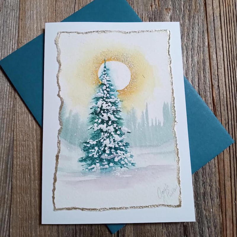 Hand Painted Christmas Cards - Etsy