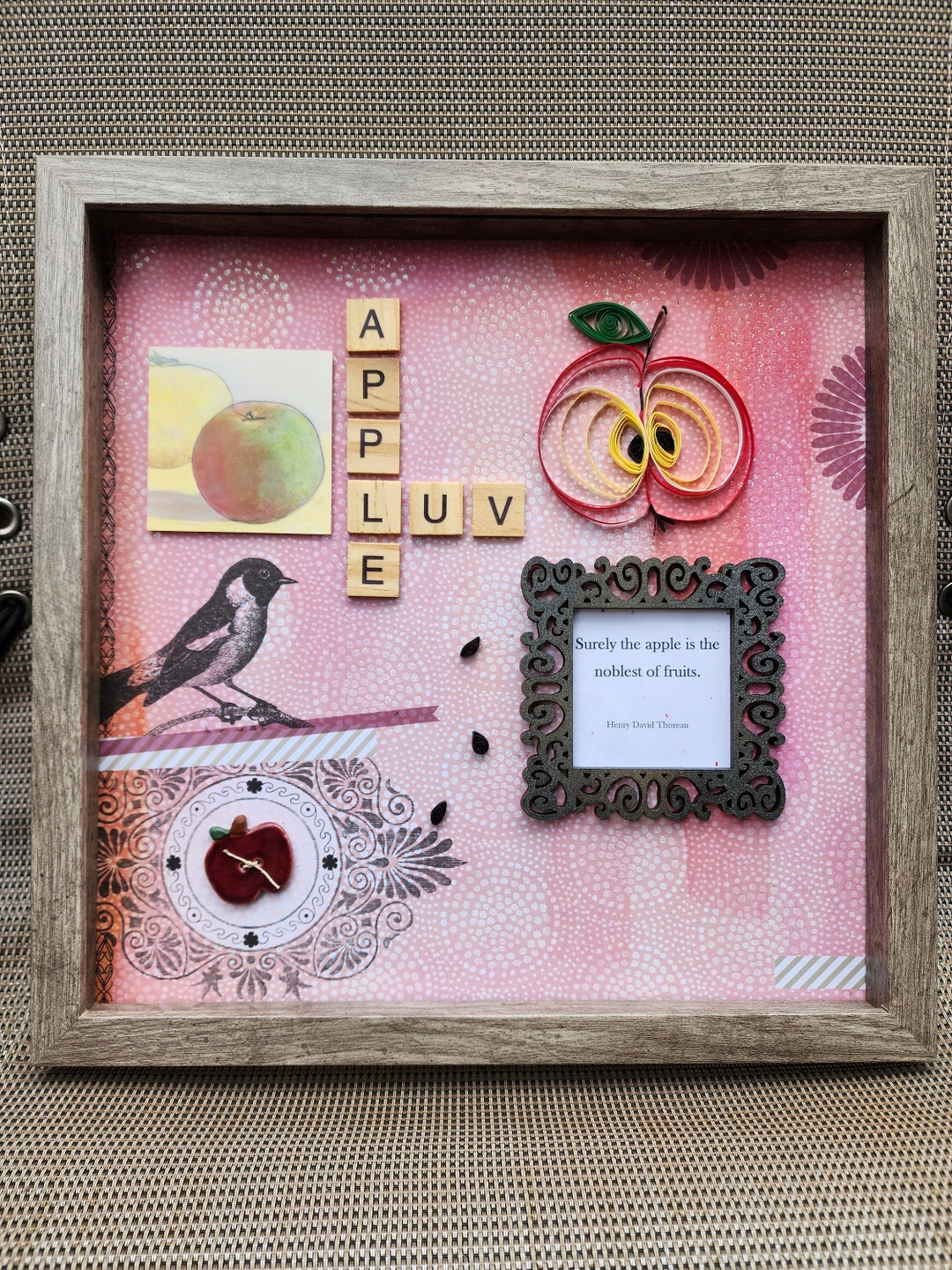Apple Shadow Box - Etsy