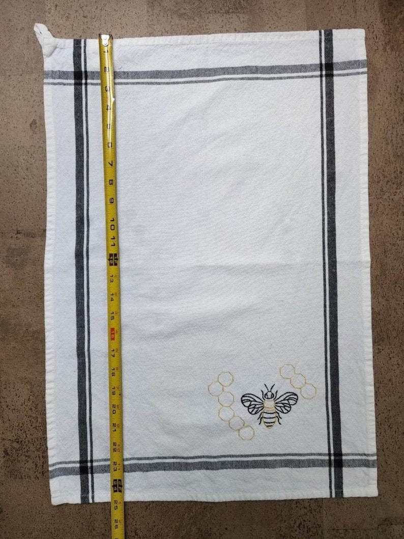 Bumble Bee Series, Black Bordered Kitchen Towel - Etsy