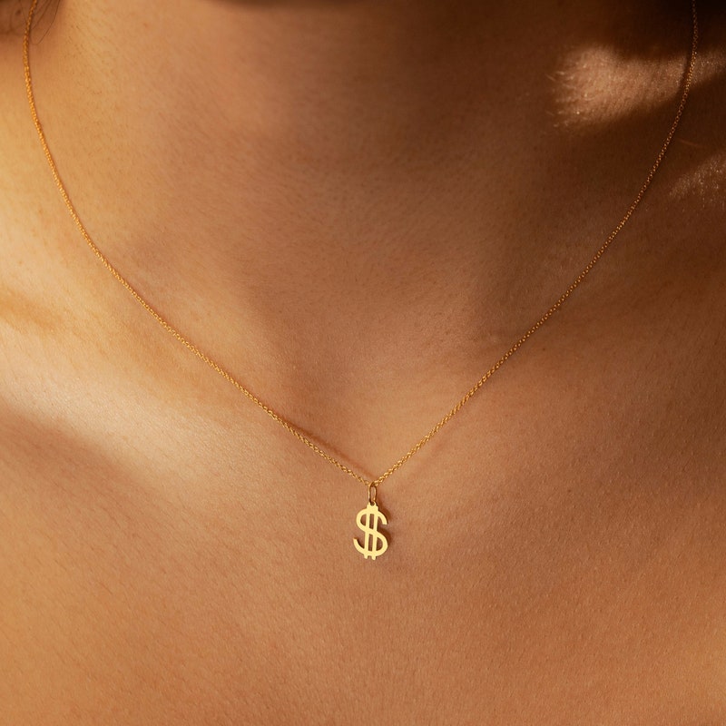 Dollar Sign Necklace - Etsy