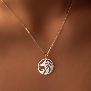 18K Gold Plated Sterling Silver Wolf Pendant Necklace - Diamond-cut ...