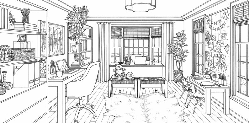 Color at Home: A Young House Love Coloring Book (premium Adult Coloring ...