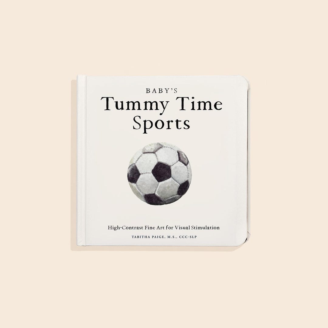 Baby's Tummy Time Sports: High-contrast Fine Art for Visual Stimulation ...