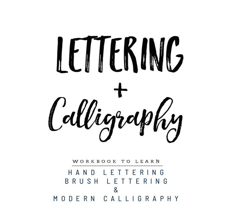 Lettering & Calligraphy Workbook: 99 Page Instant Download - Etsy