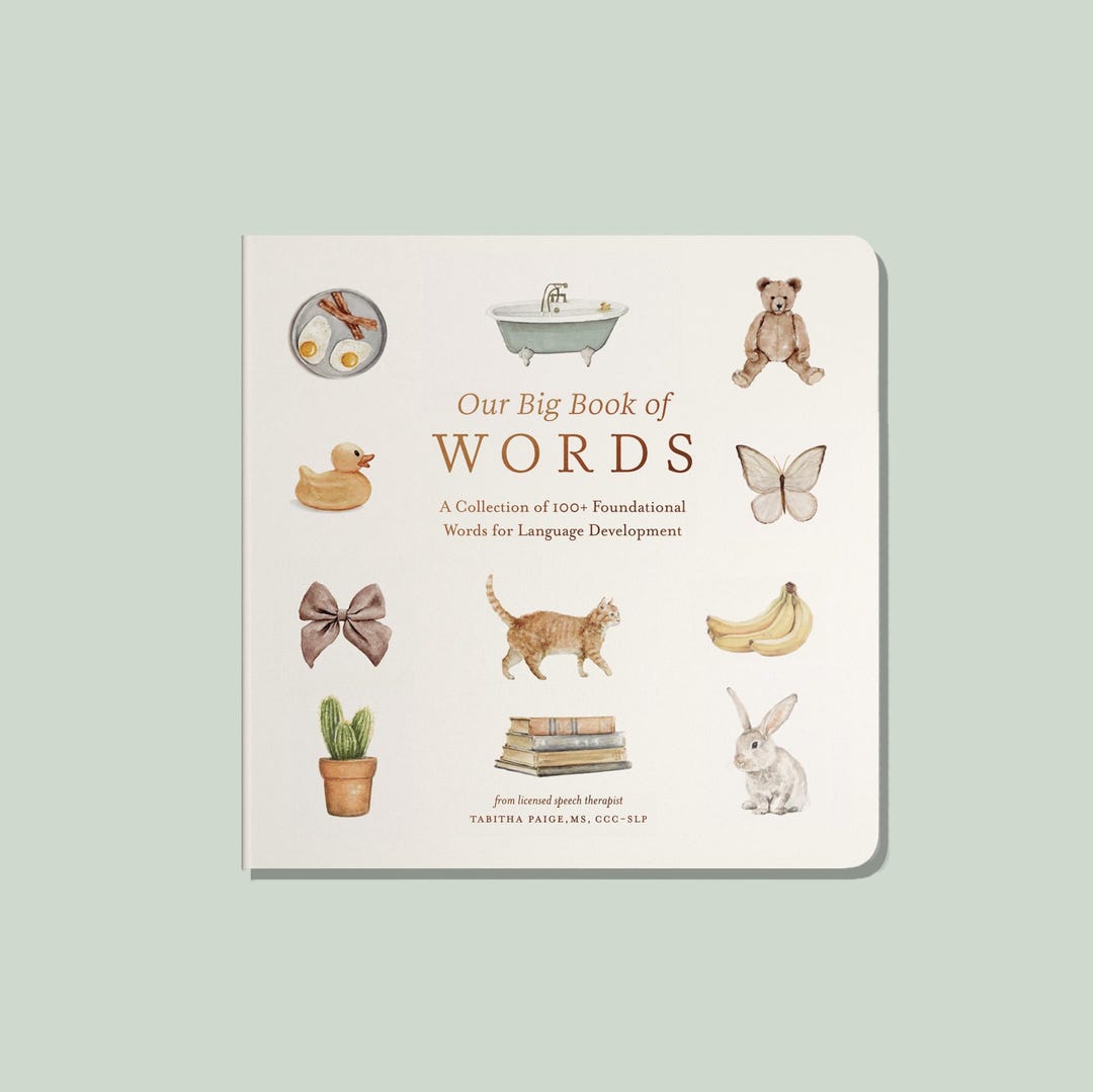Our Big Book of Words: Toddler First Words Book | Watercolor | 100 ...