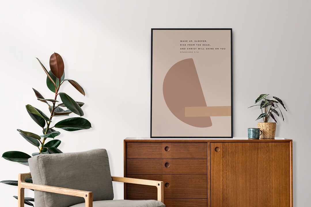 Ephesians 5:14 Printed Poster - Modern Christian Art, Bible Verse Wall ...