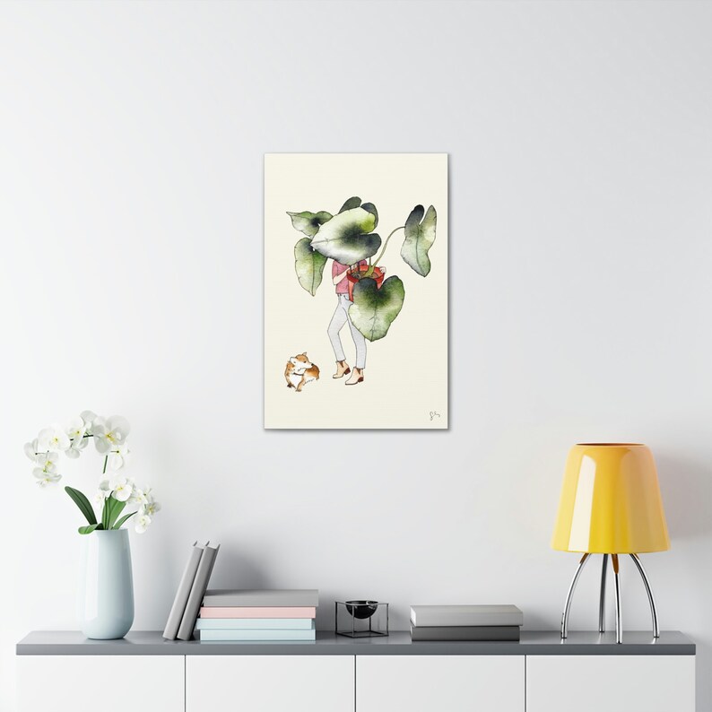 Plant Lady Monstera Watercolor Art Print by Sarah Simon - Etsy