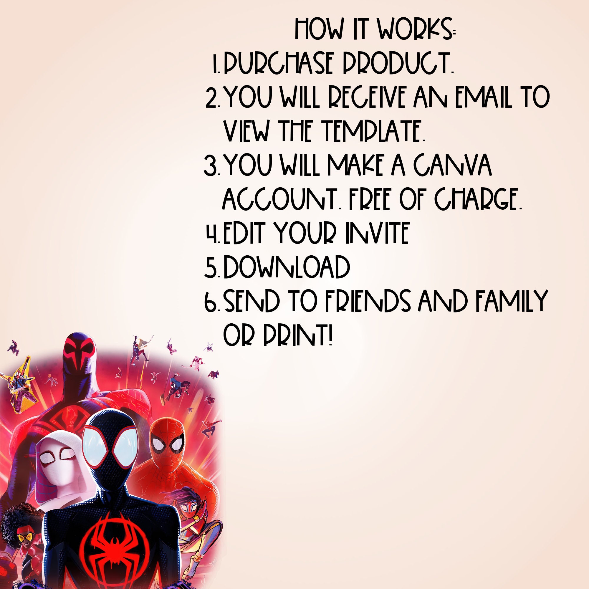 Editable Spider-man Birthday Invite, Invitation Template, Printable ...