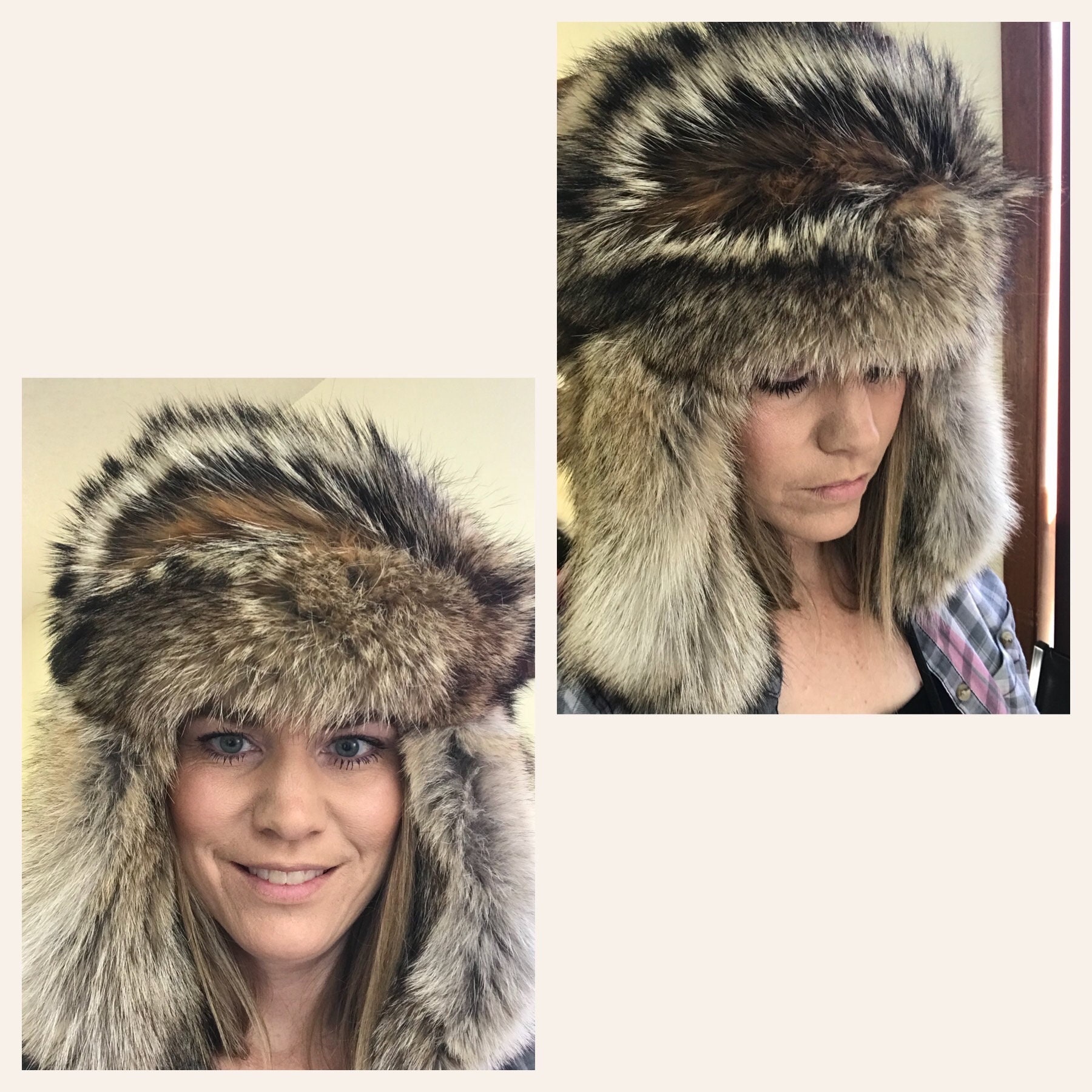 Handmade Coyote Fur Trapper Hat – Extreme Cold Winter Gear - Etsy