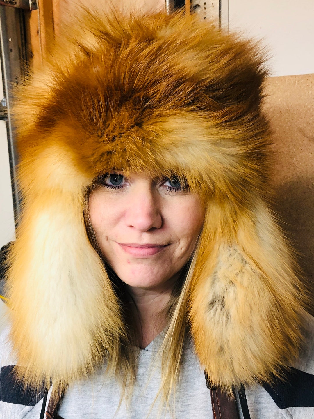 Red Fox Trapper Hat - Etsy