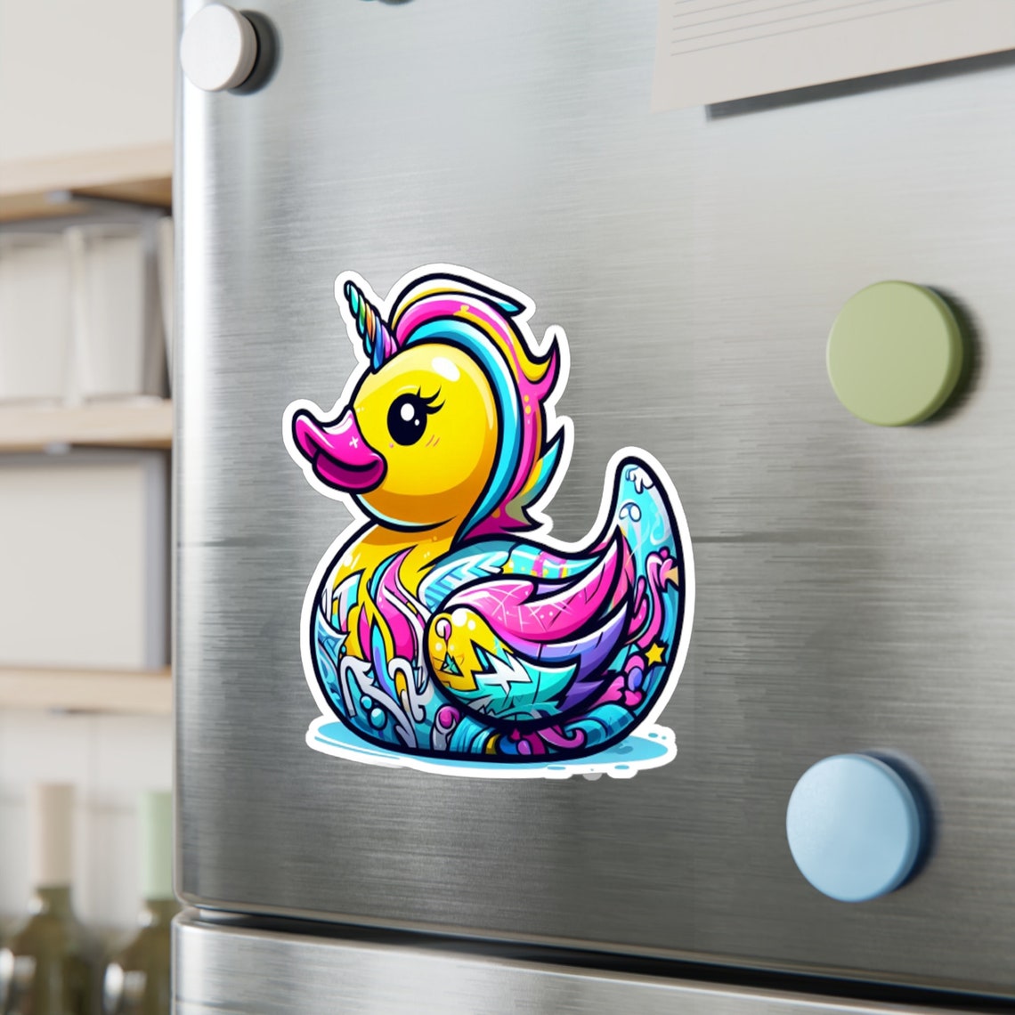 Rubber Duck Unicorn Waterproof Sticker for Car Window Water Bottle ...