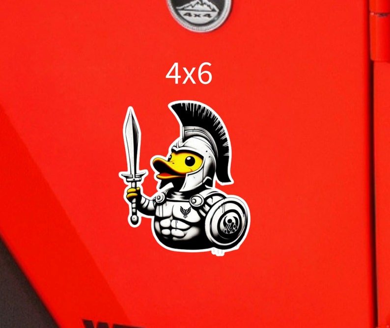 Gladiator Rubber Duck Waterproof Vinyl Decal, SUV Owner Get Ducked ...