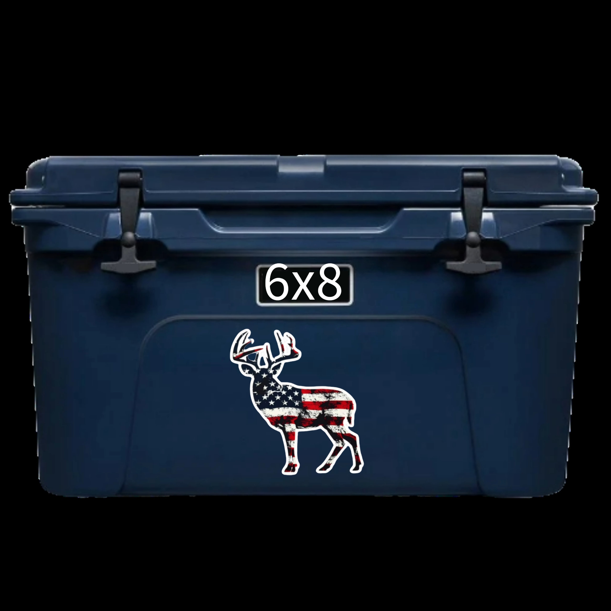 American Flag Buck Sticker/decal, White Tail Deer Sticker, Car Window ...