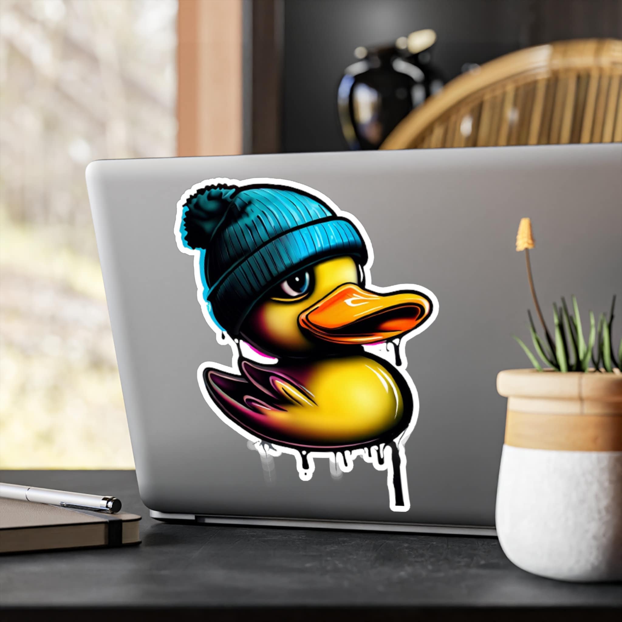 Rubber Duck Hipster Sticker, Rubber Duck Window Sticker, Get Ducked ...