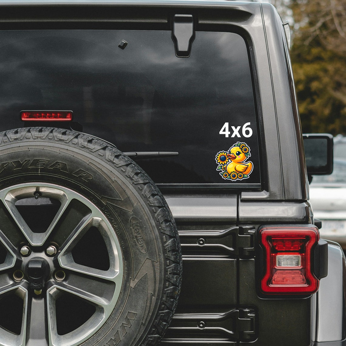 Sunflower Rubber Duck Vinyl Window Sticker Cute Sunflower Duck Decal ...