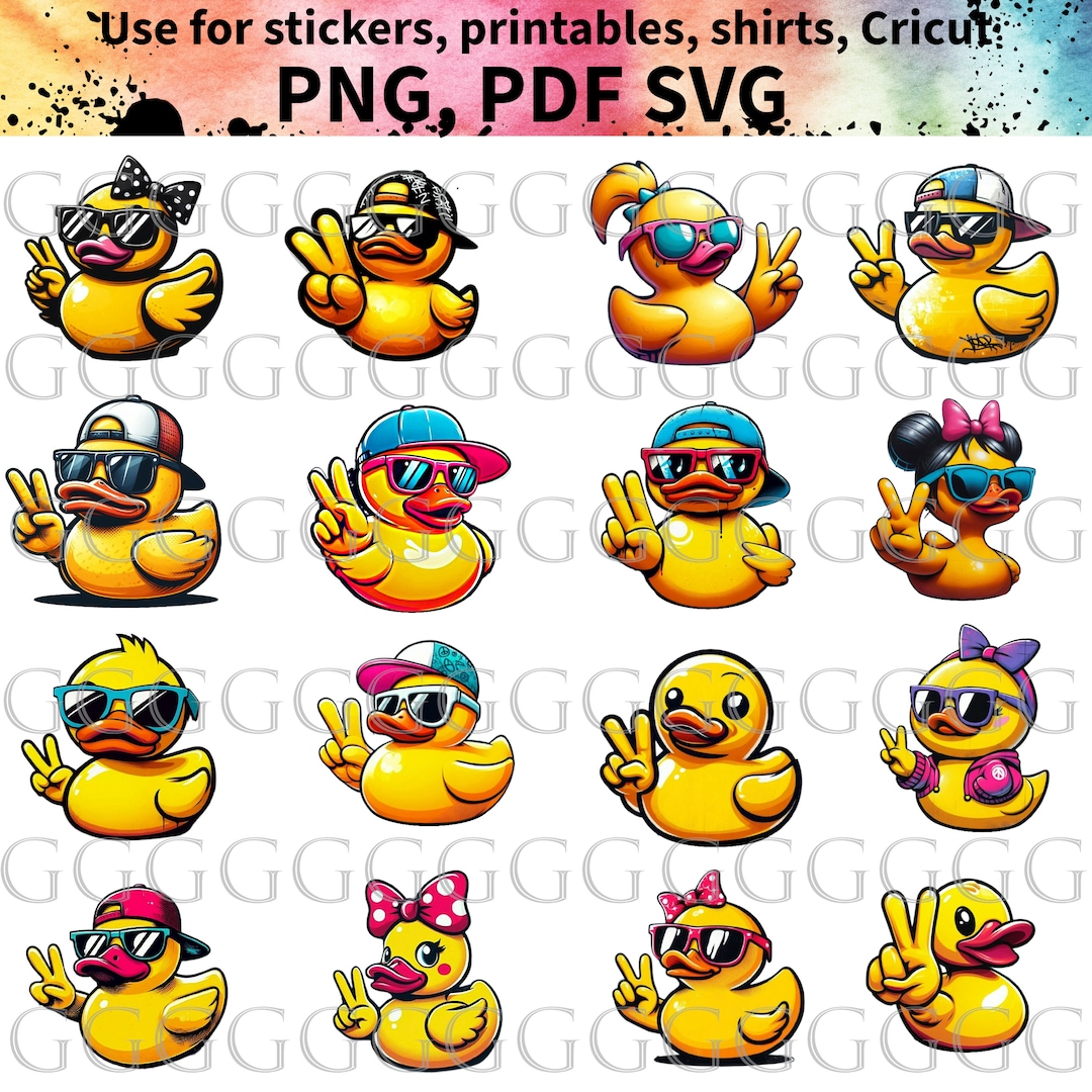 Gummiente Welle digitale Dateien SVG, PNG, PDF Ausdrucke, Shirts, Cricut, kommerzielle und ...