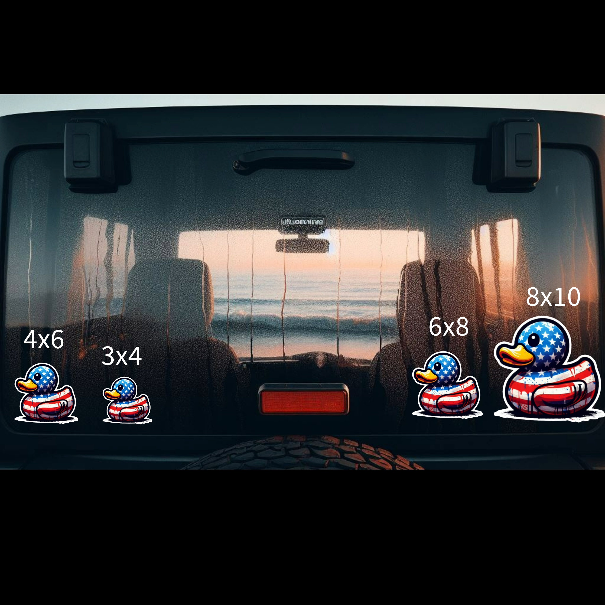 Rubber Duck American Flag Patriotic Waterproof Car Window - Etsy