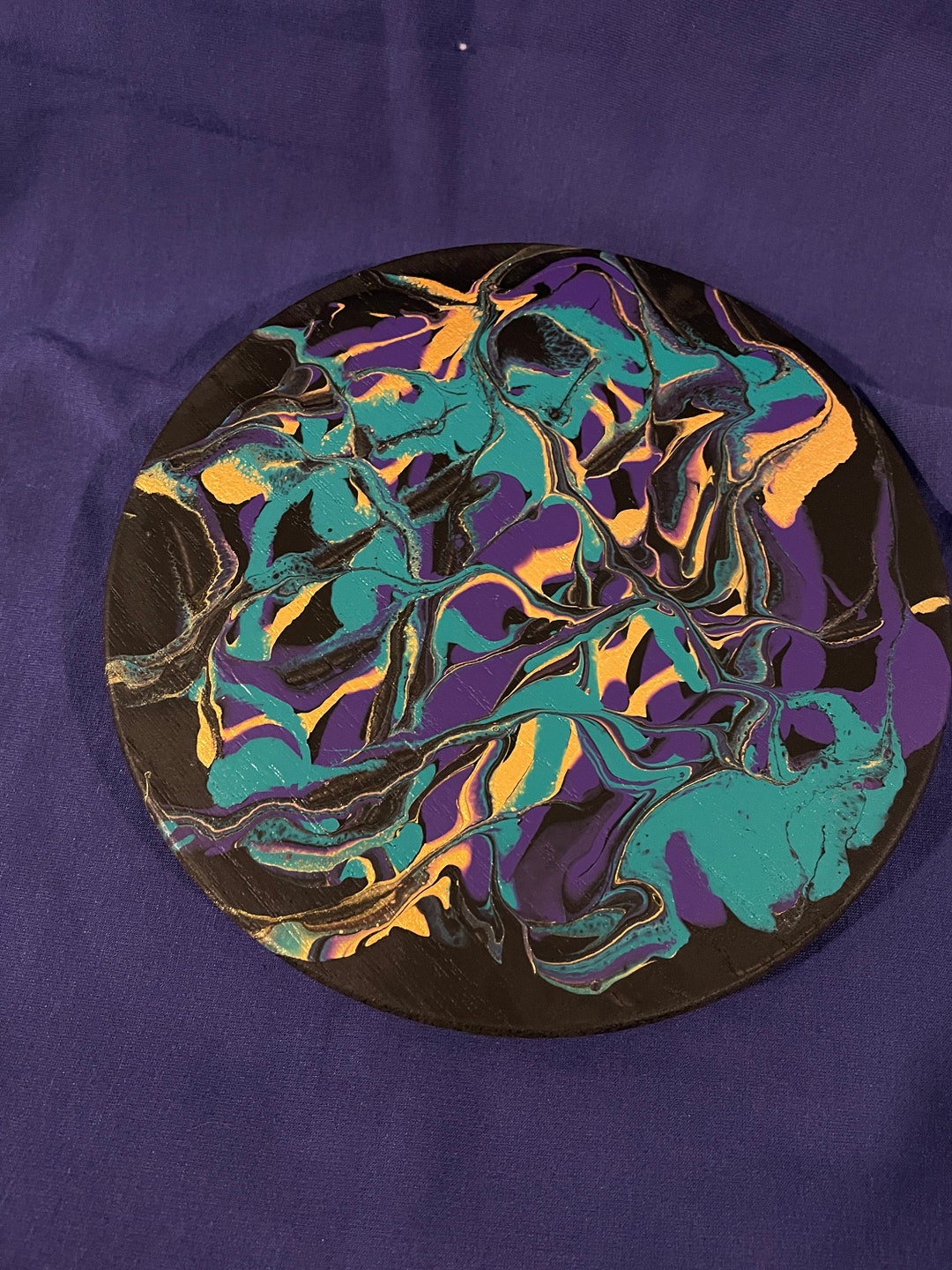 Lazy Susan, 8, Epoxy Coated Acrylic Painted - Etsy