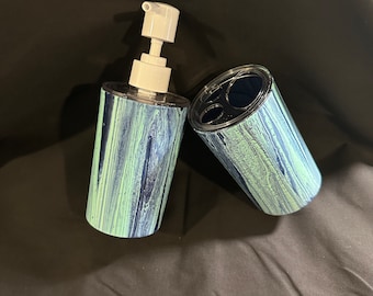 Outer Space Planets Theme Toothbrush Holder and Soap Dispenser, Kids ...