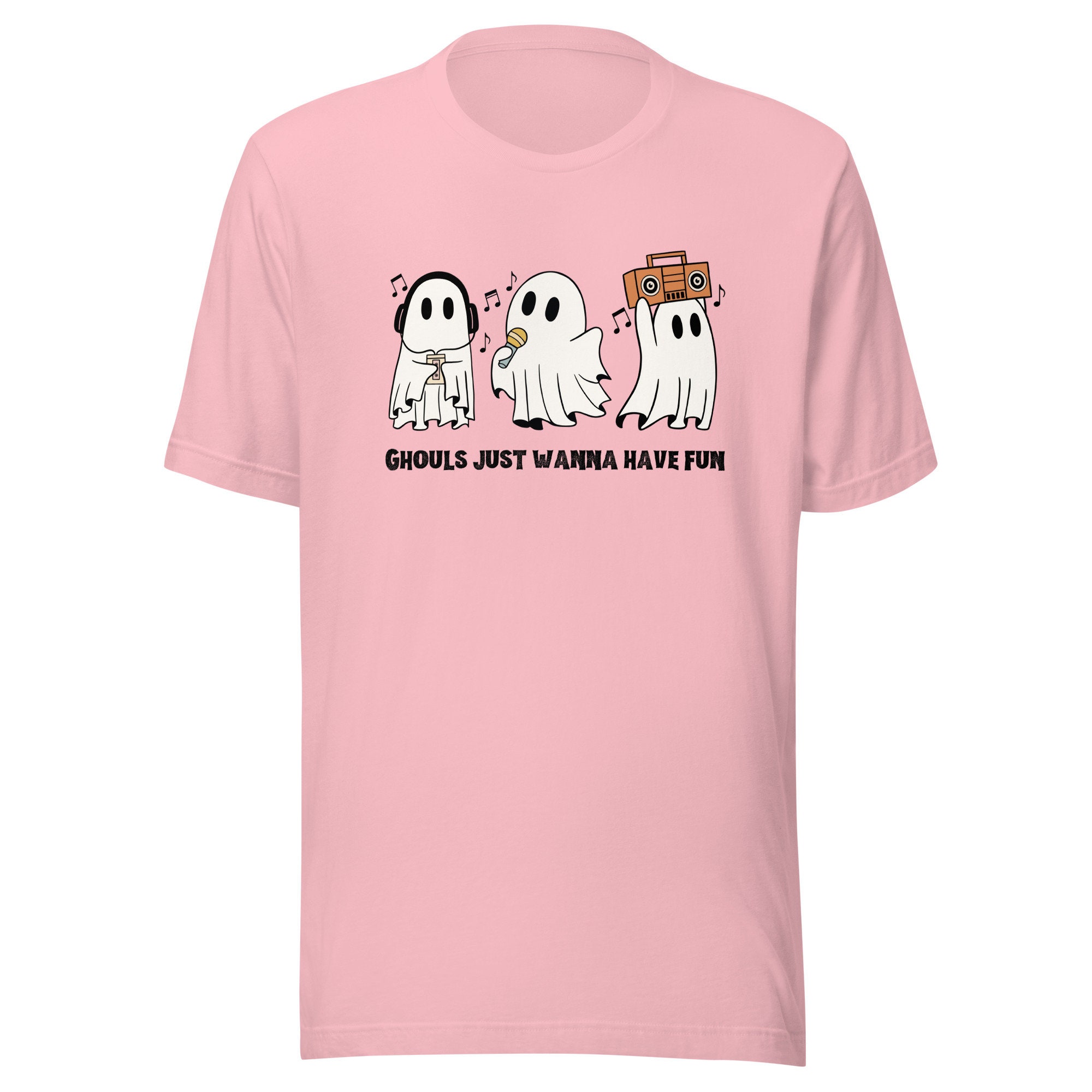 Ghouls Just Wanna Have Fun Ghost Shirt; Ghosty Face, Girls Music Band ...