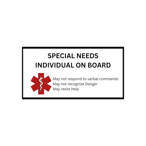 Special Needs Stickers for Car - Etsy