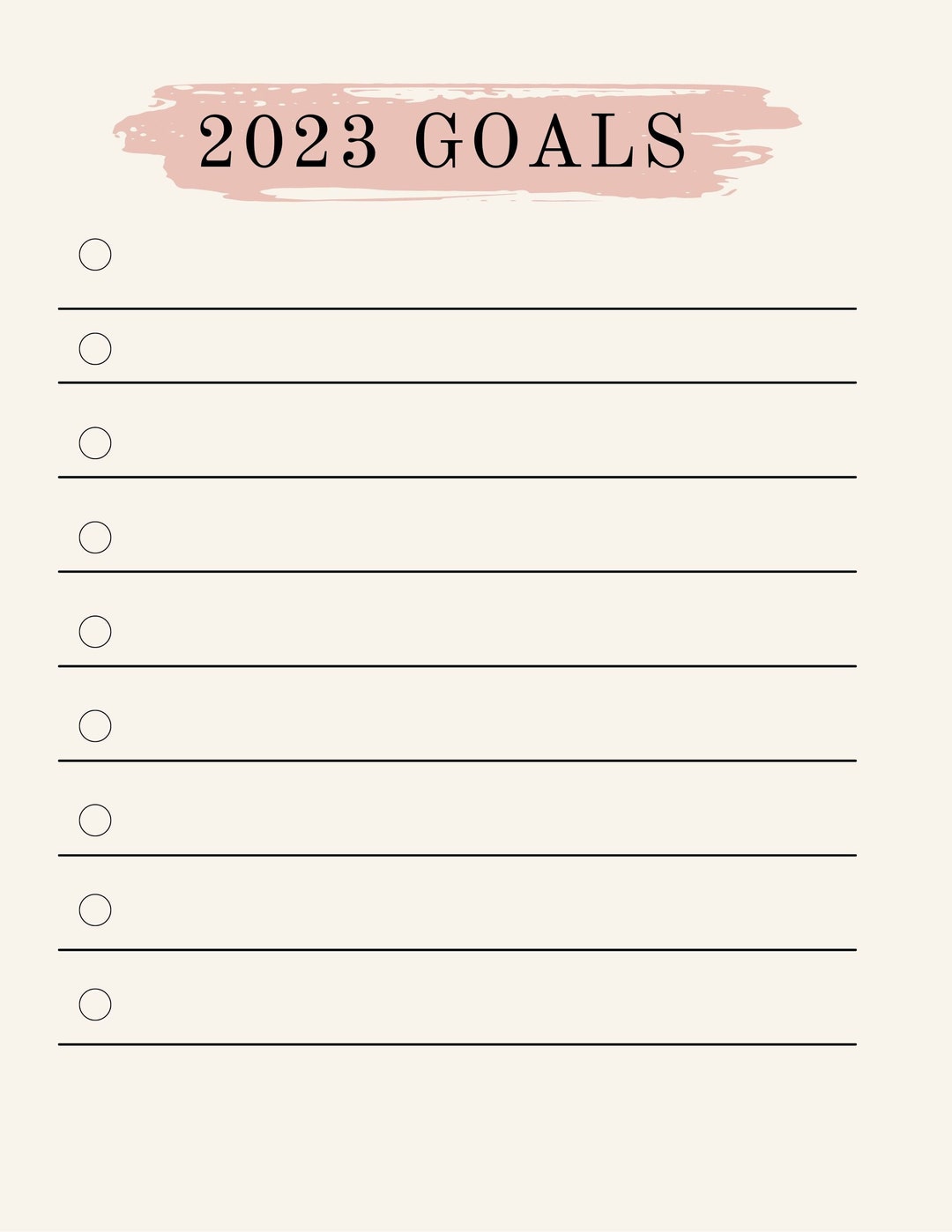2023 Goals Planner - Etsy