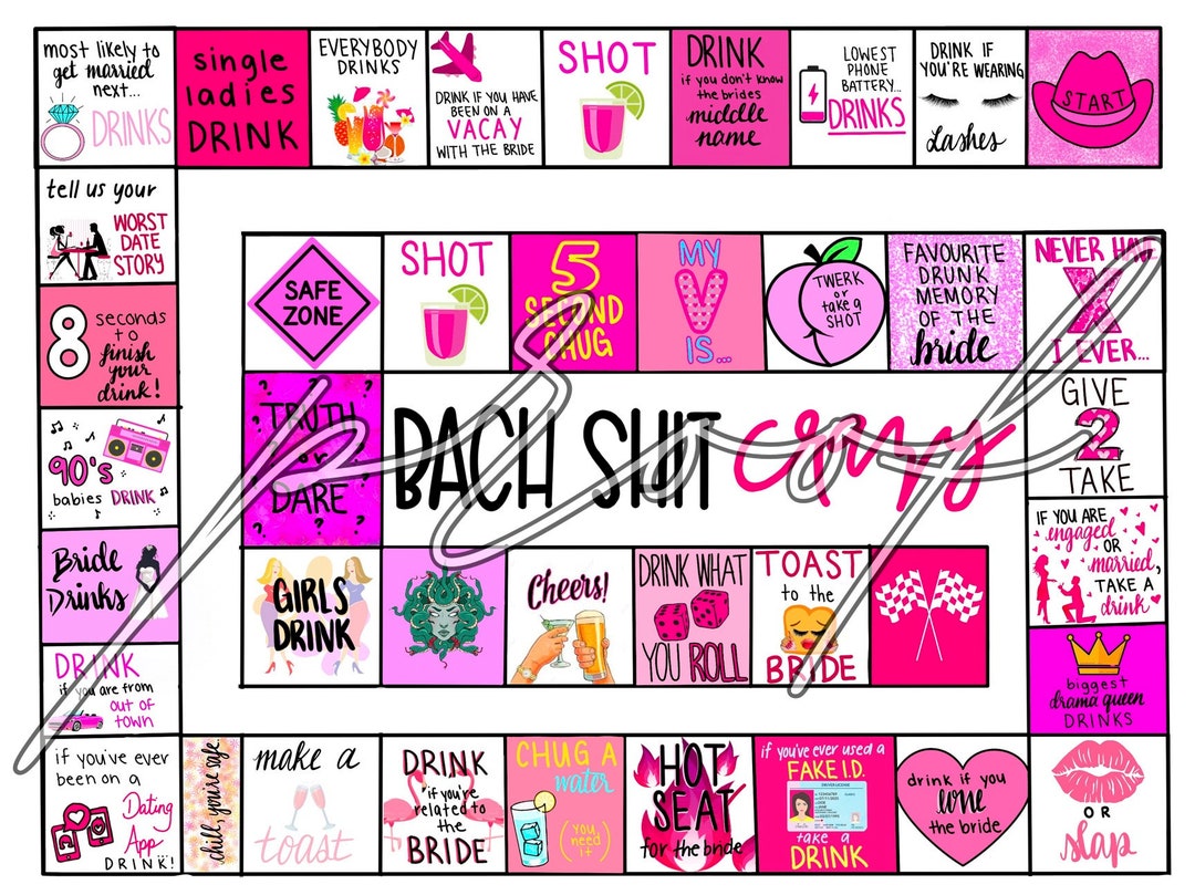 Bachelorette Board Game Bachelorette Party Bachelorette Etsy