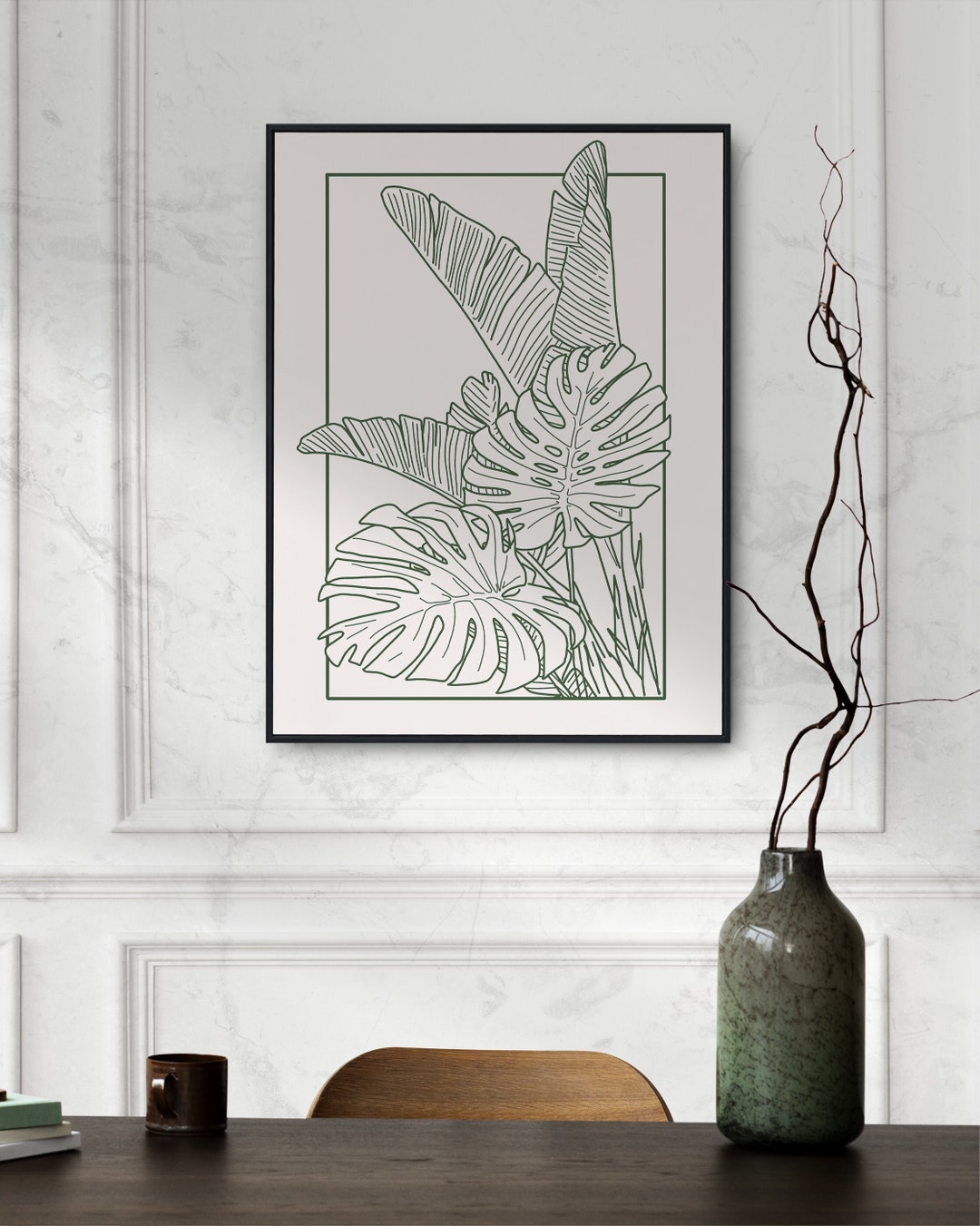 Greenery Prints, Wall Art Decor, Greenery, Minimalist, Home Decor ...